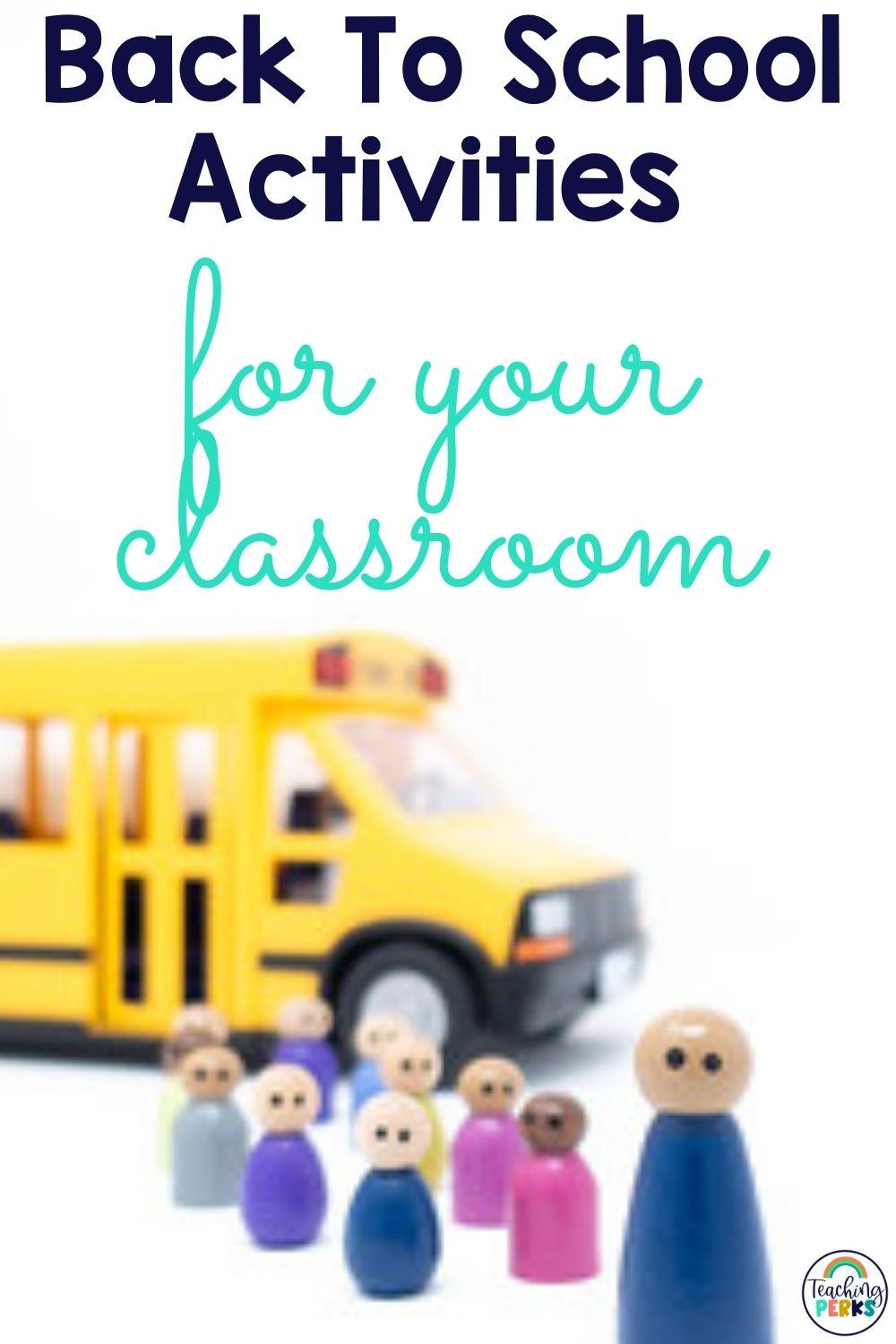 Back to School Activities For Your Classroom - Teaching Perks